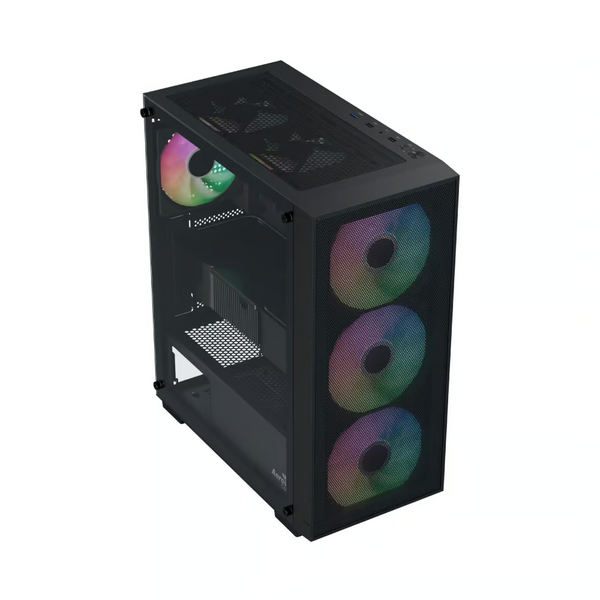 Aerocool B509A Flow Black 6 Argb Fans Mid Tower Case – Alarabiya Computer