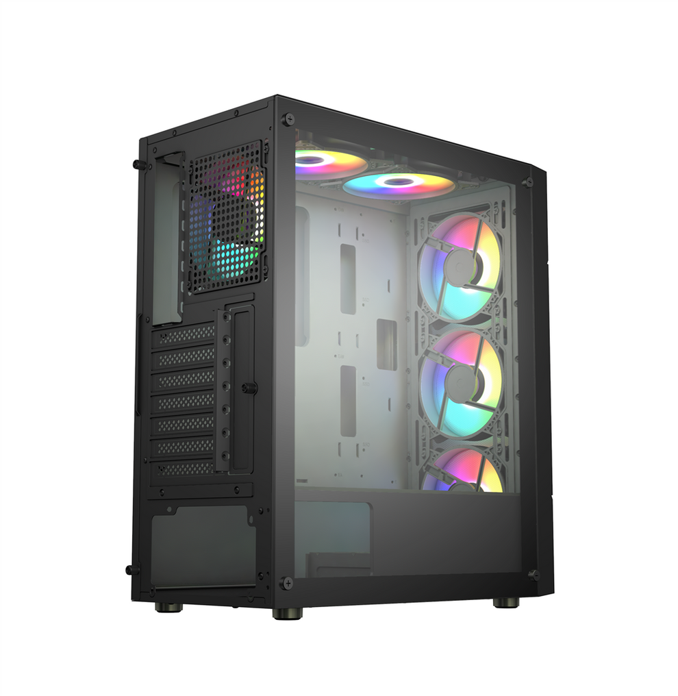 Xander Hulk Black 4 Argb Fans Mid Tower Case With Psu 600W 80+ White ...