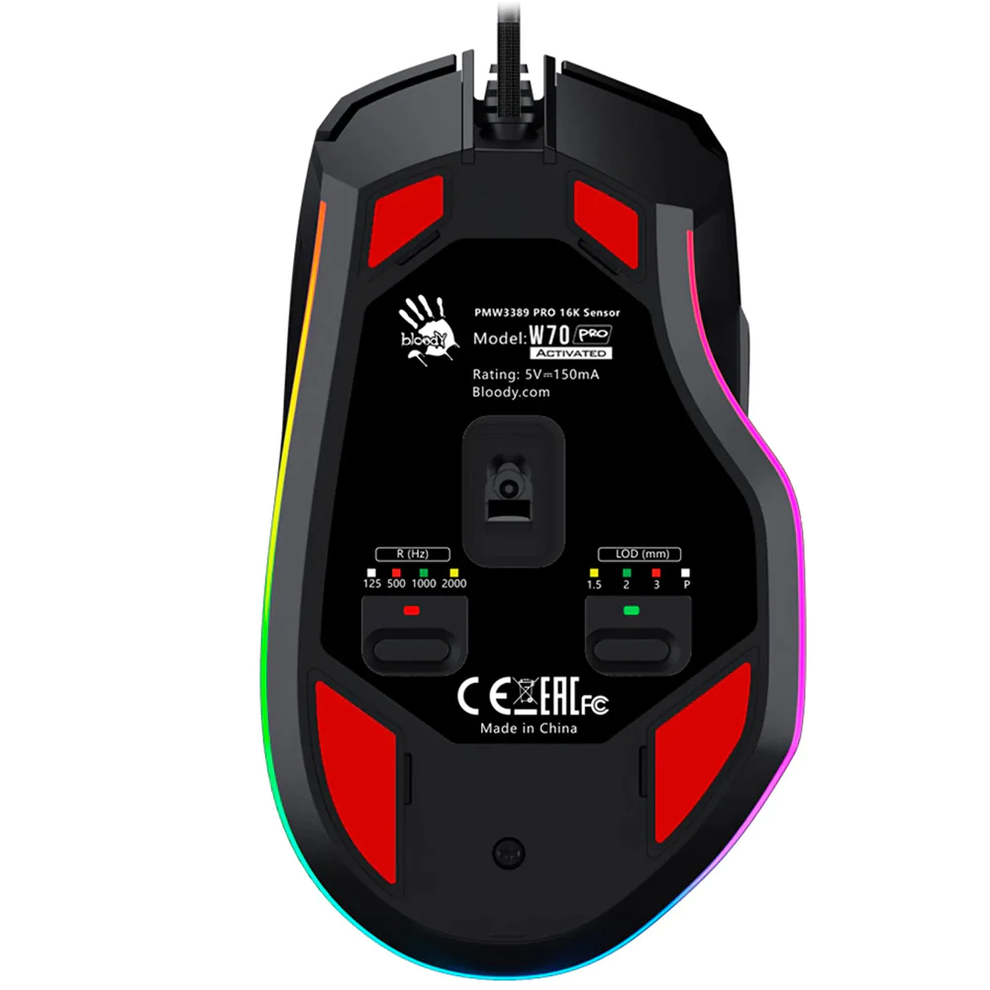 Bloody w70 pro E-Sport GAMING Mouse-Black – Alarabiya Computer