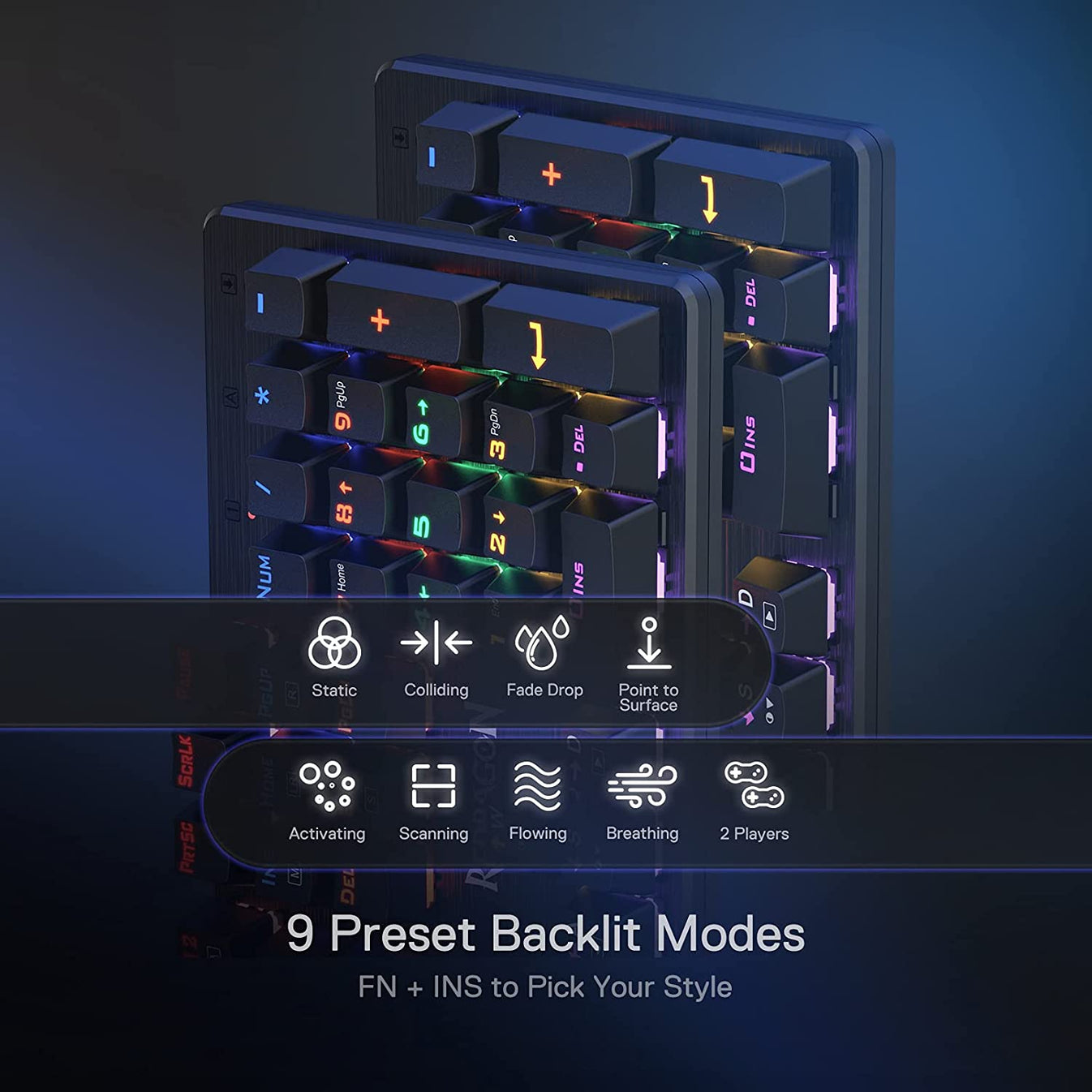 Redragon K608 Valheim Red switch Rainbow Mechanical Gaming Keyboard ...